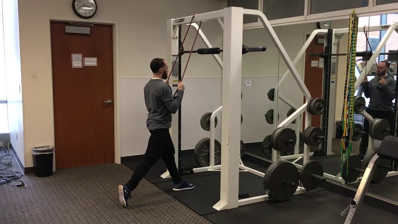 Band Assisted Split Squat - YouTube