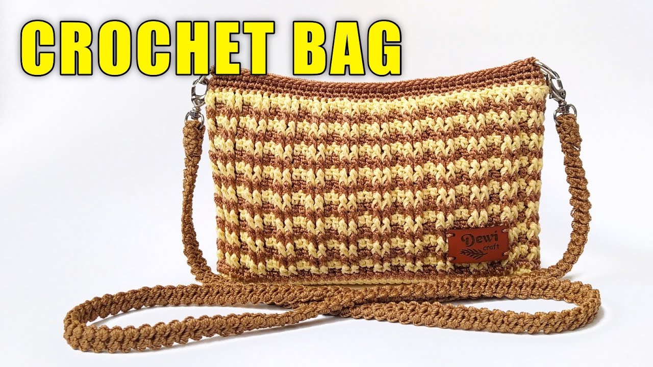 CARA MEMBUAT TAS RAJUT YANG SIMPEL DAN MUDAH UNTUK PEMULA - CROCHET BAG ...