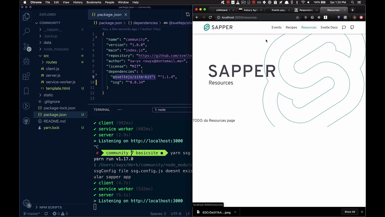 quick ssg demo - zero config Sapper overlay with data pipeline - YouTube