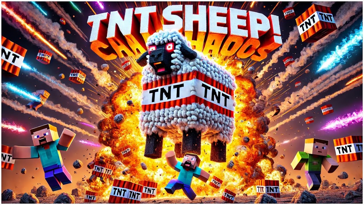 I Made Sheep With TNT in Minecraft - Exploding TNT Sheep - TNT Exploding #minecraft - YouTube