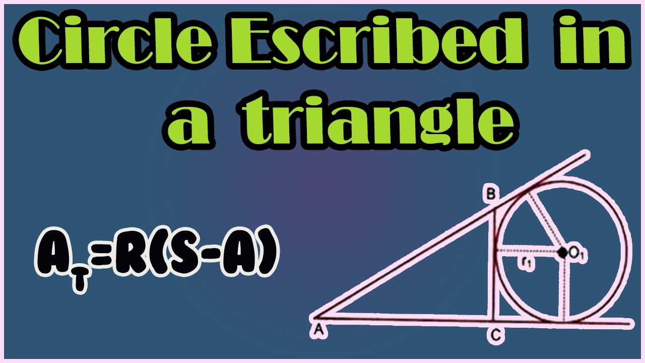 Circle Escribe in a Triangle (Plane Geometry) - YouTube