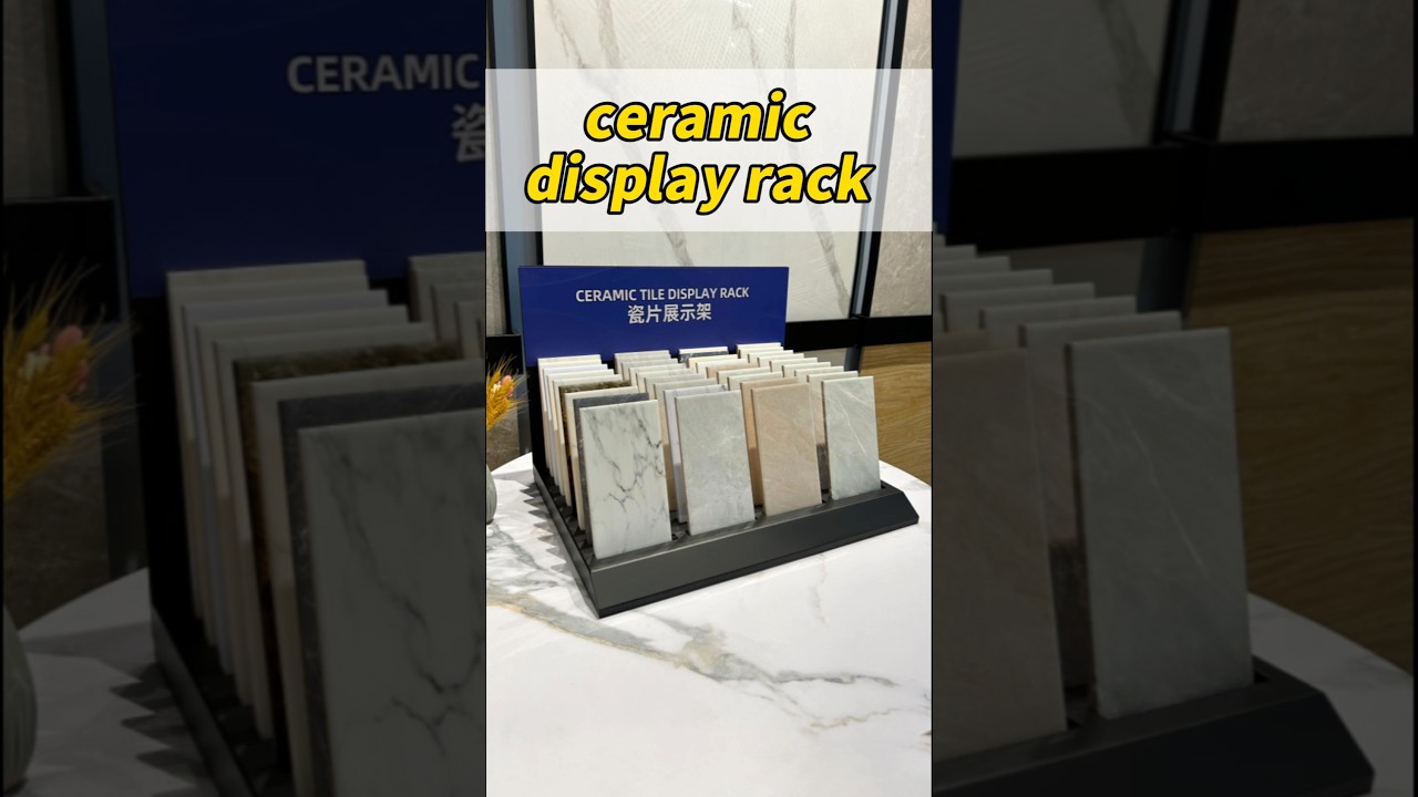 4 rows 9 slots ceramic display rack,can show 36 pcs samples. #tiledisplay #showroom # ...