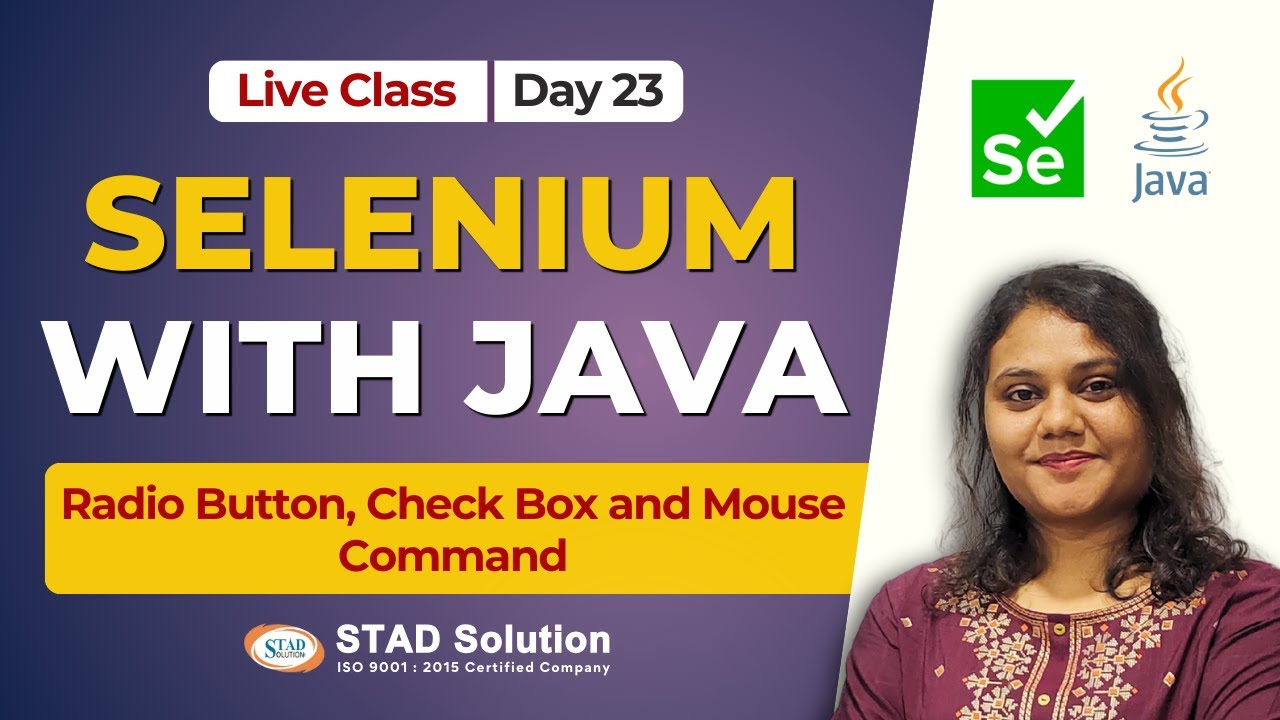 Selenium with Java Live Class - Day 23 (Radio Button, Check Box, and ...