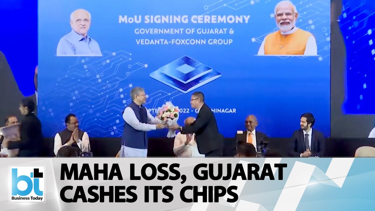 Gujarat Bags ₹1.54 Lk Cr Chip Project From Vedanta - YouTube