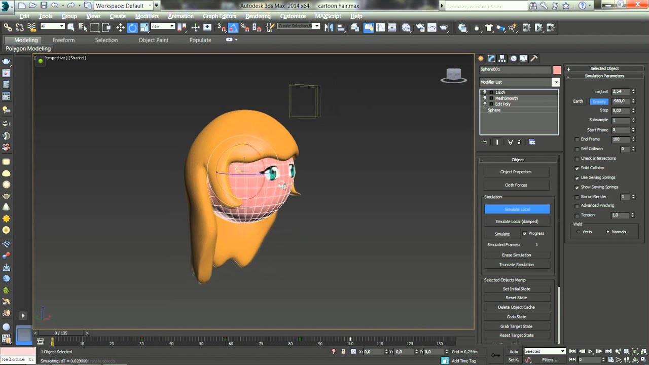 cartoon hair & texture animation - YouTube