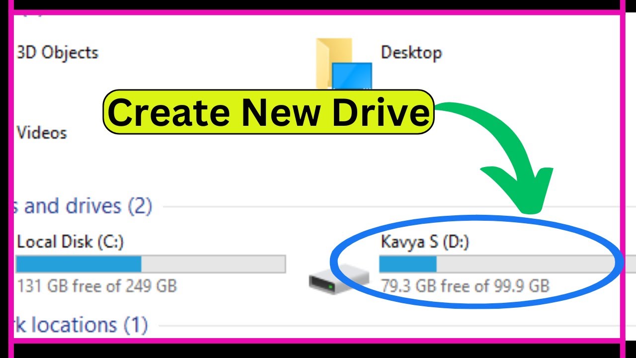 Create Disk Partition | How to Create Disk Space on Windows 10 | Make ...