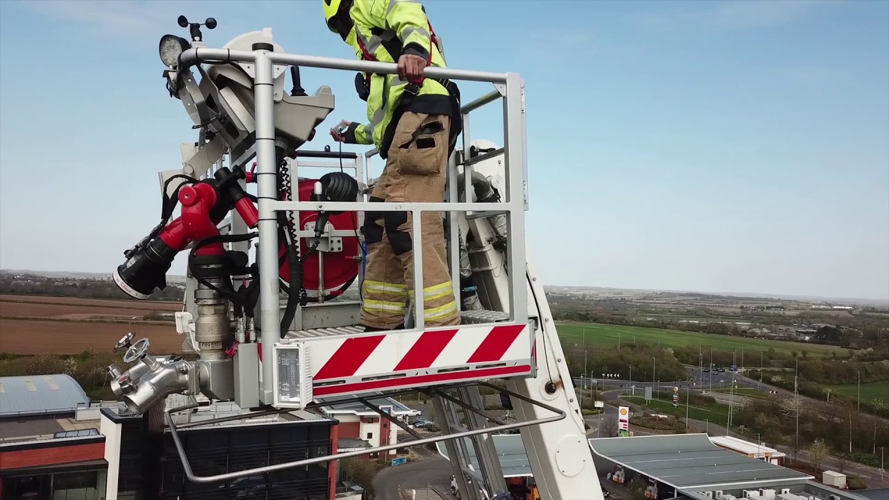 Aerial Ladder Platform Drone Footage - YouTube