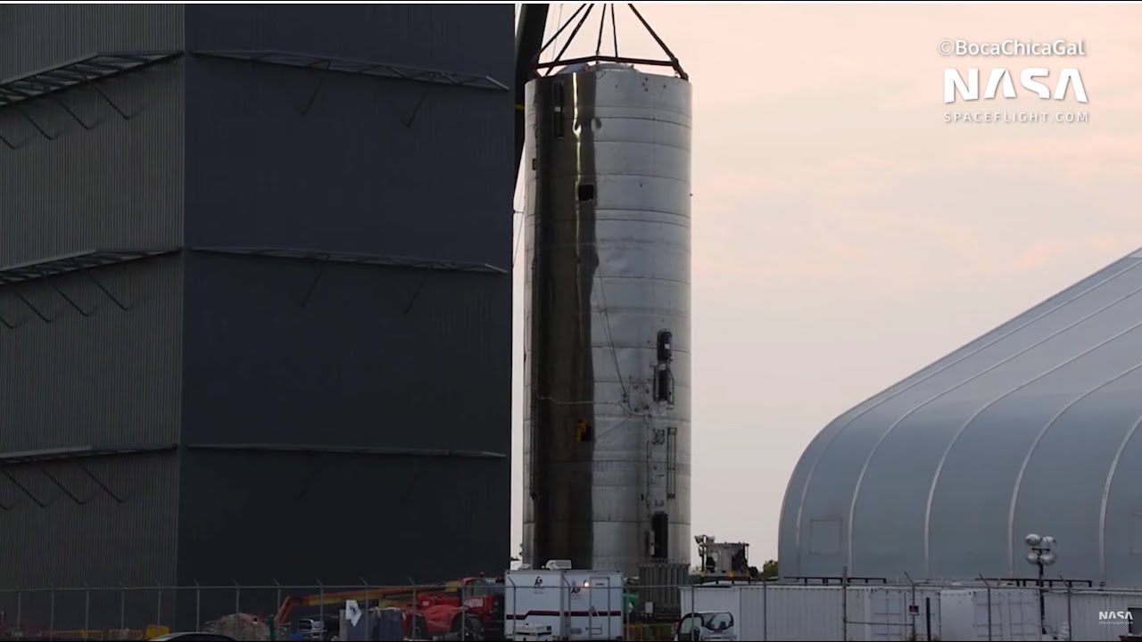 SpaceX Boca Chica - Starship SN3 exits high-bay ahead of roll to the ...