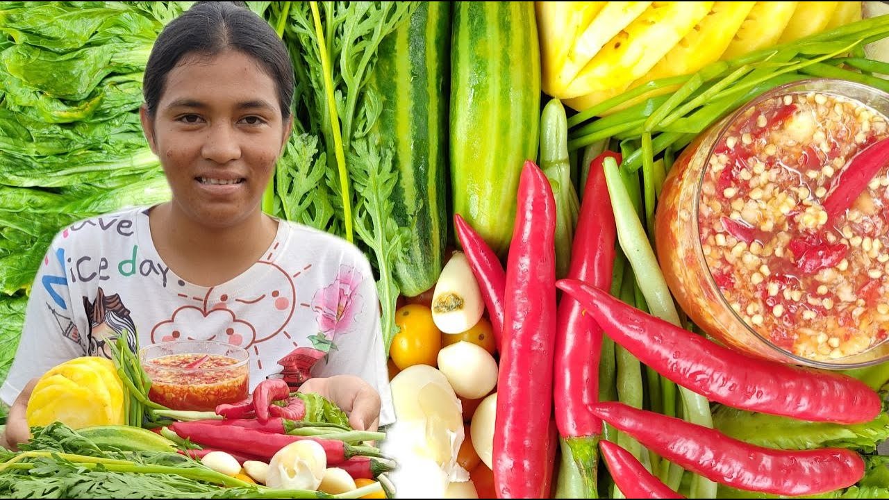 #nika eating pineapple 🍍, cucumber, Bok Choy, Winged Bean and Chili 🌶 ...