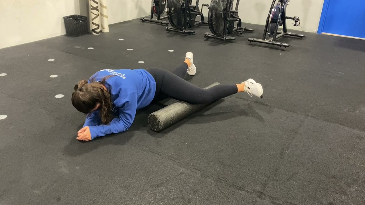Adductor Foam Roll with Knee Flexion and Extension - YouTube