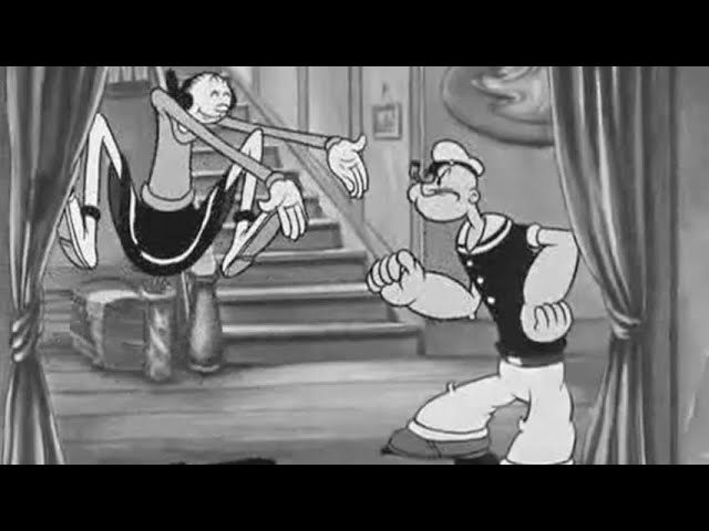 Popeye And Olive Oyl Black And White