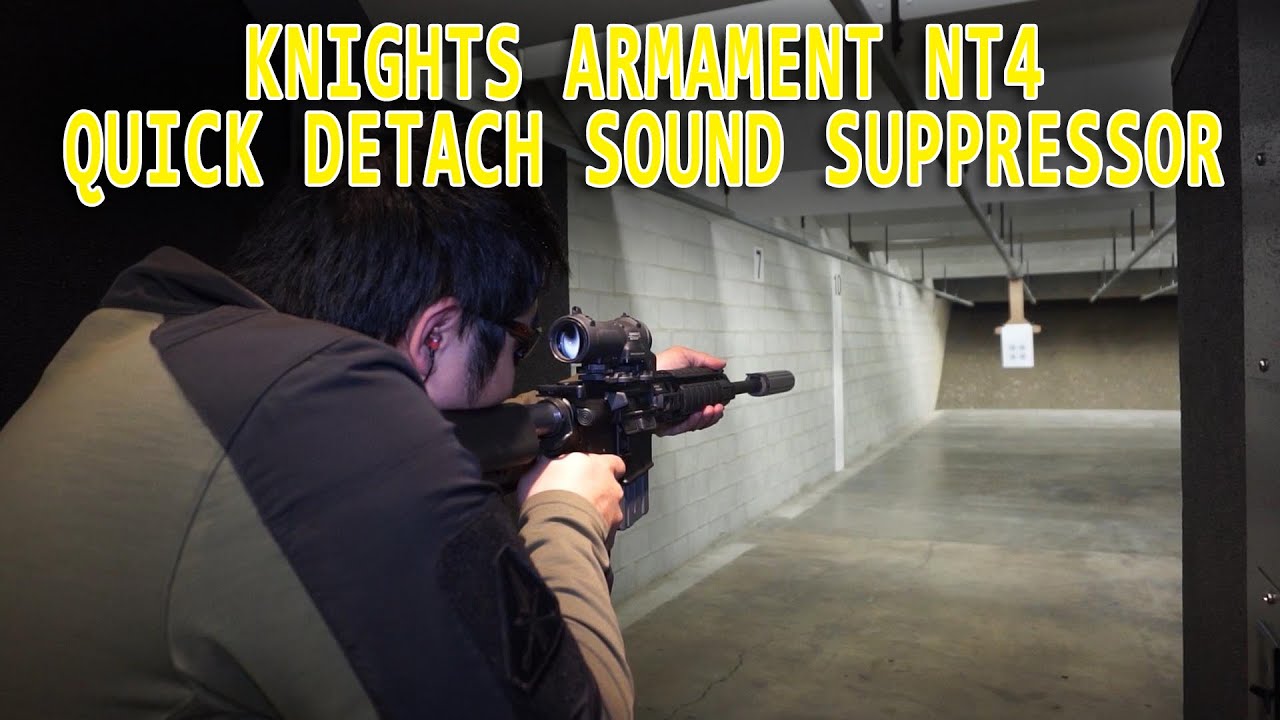 KAC Knights Armament NT4 QDSS Suppressor pewpew - YouTube