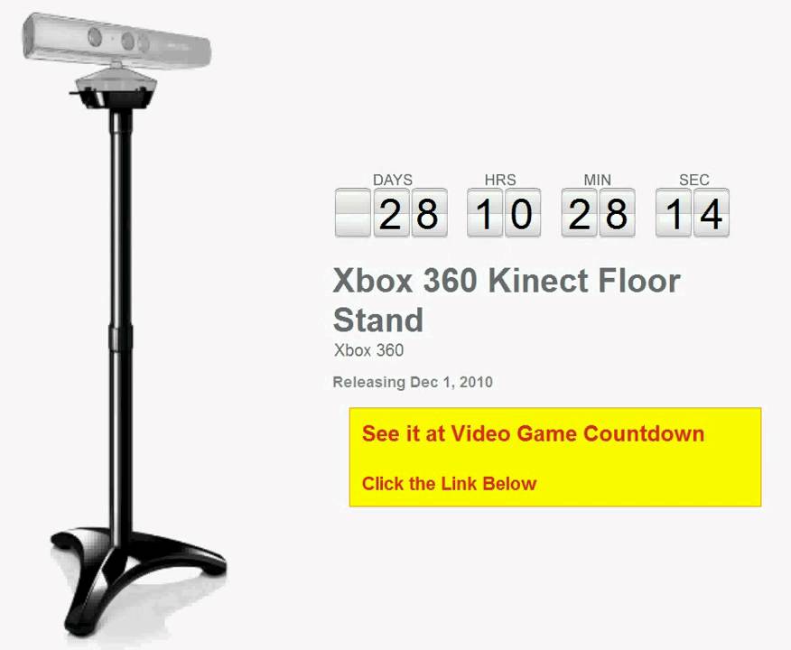Xbox 360 Kinect Floor Stand Countdown - YouTube