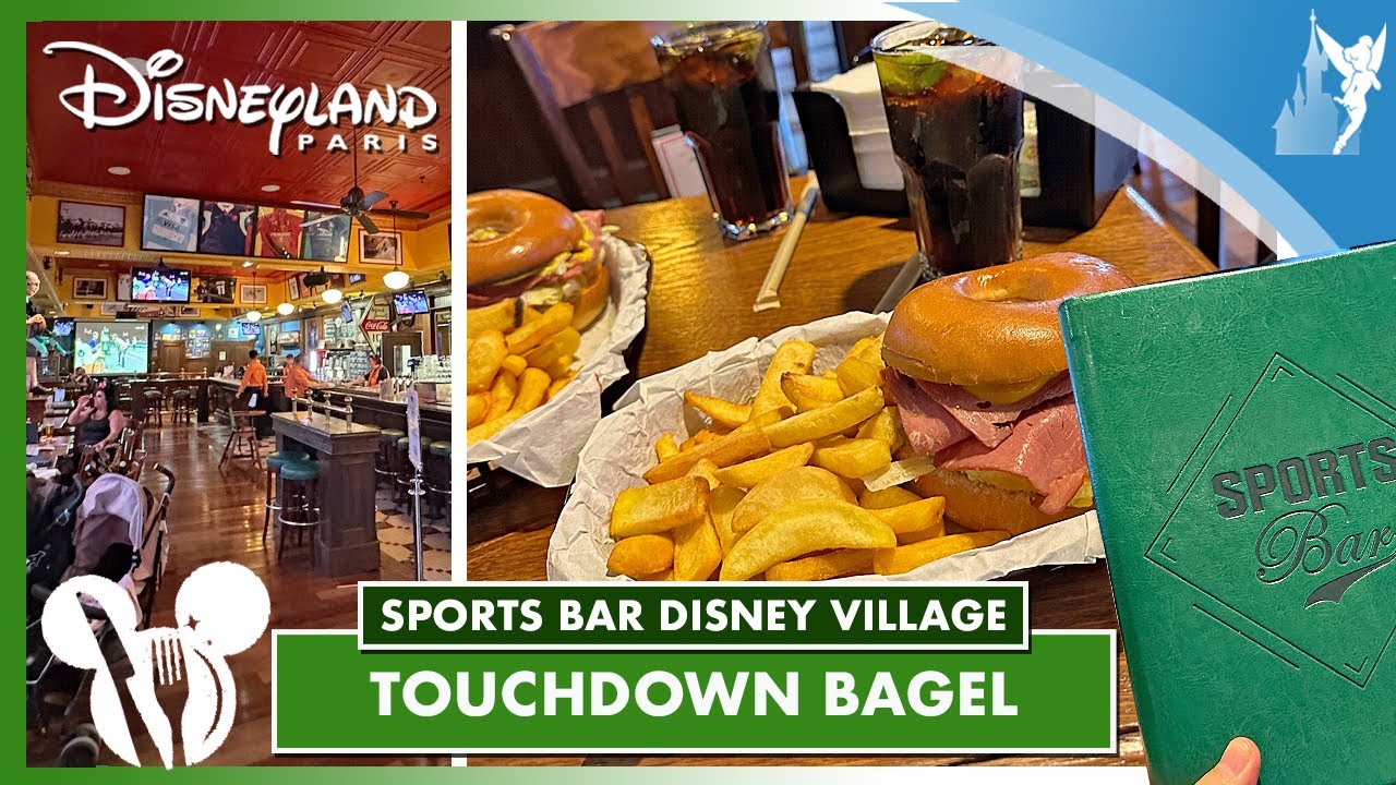 🏉 The Touchdown Bagel at Sports Bar in Disney Village, Disneyland Paris ...