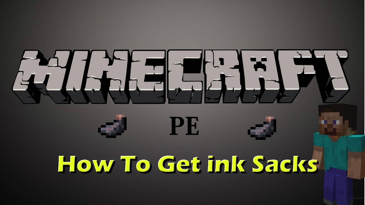 Minecraft pe how to get ink sacks - YouTube