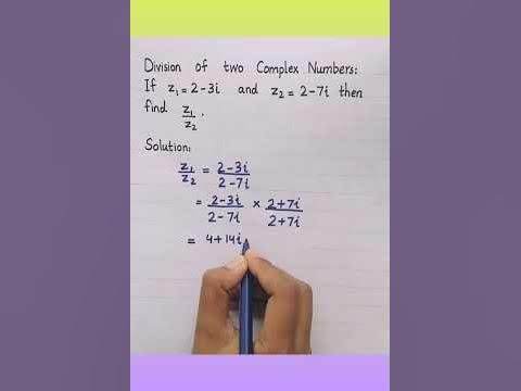 Division of two Complex Numbers Class 9 #shorts - YouTube