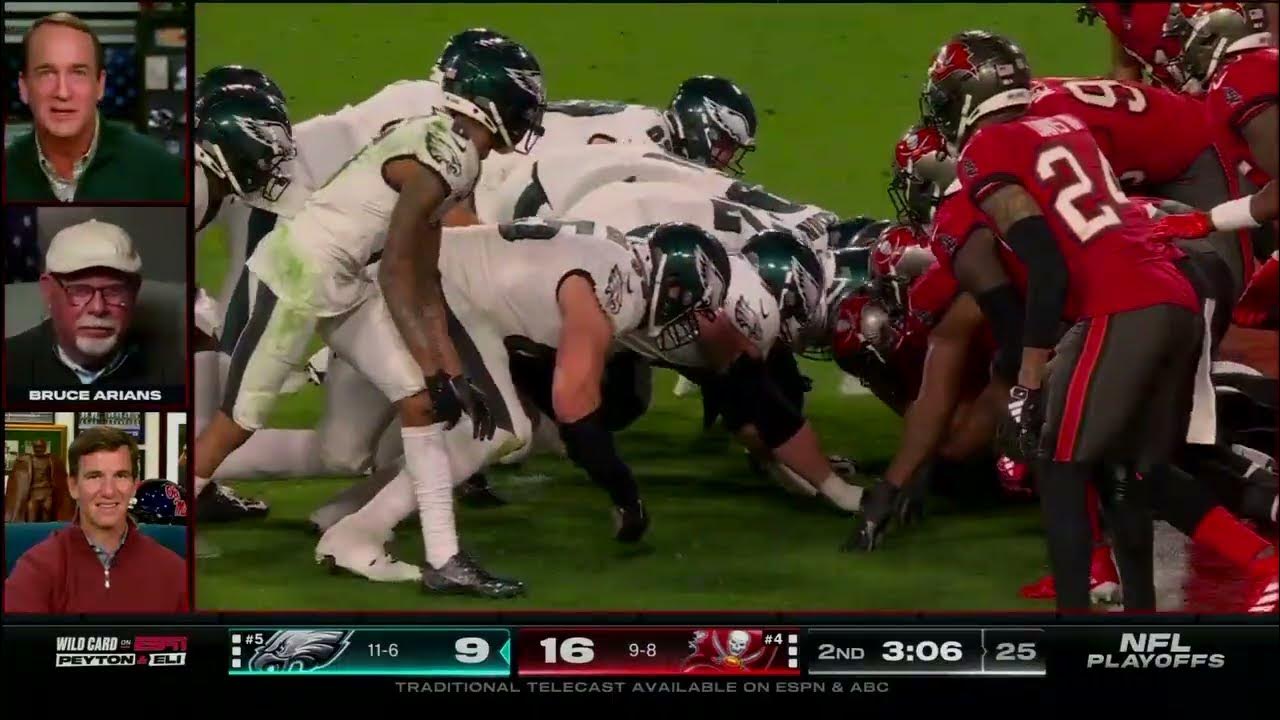 Peyton & Eli Manning React to the Buccaneers Stopping the Eagles Tush Push - YouTube