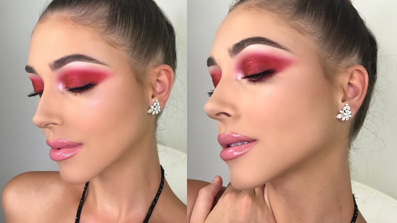 (UNREALISTIC) VALENTINES DAY MAKEUP LOOK - YouTube