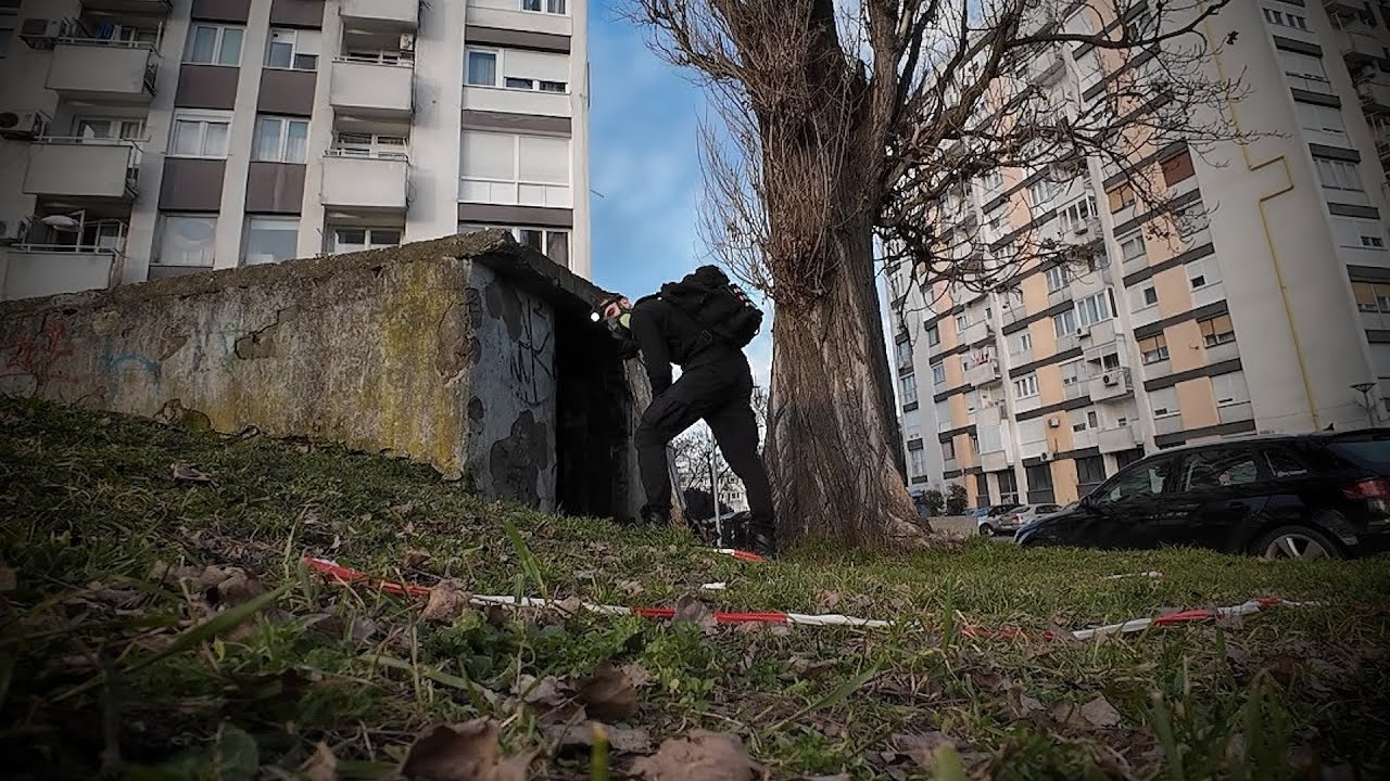 EXPLORING SMALL BOMB SHELTER - YouTube
