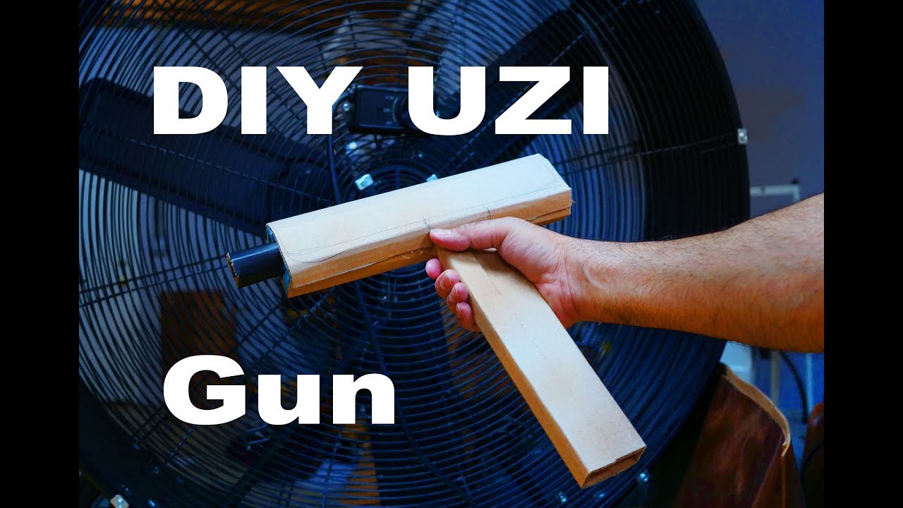 Cardboard UZI Gun!!!! Quick DIY - YouTube