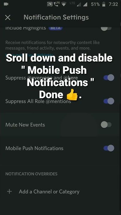 How to disable Mobile Push Notifications in Discord Mobile #roduz #discord #notification #how # ...