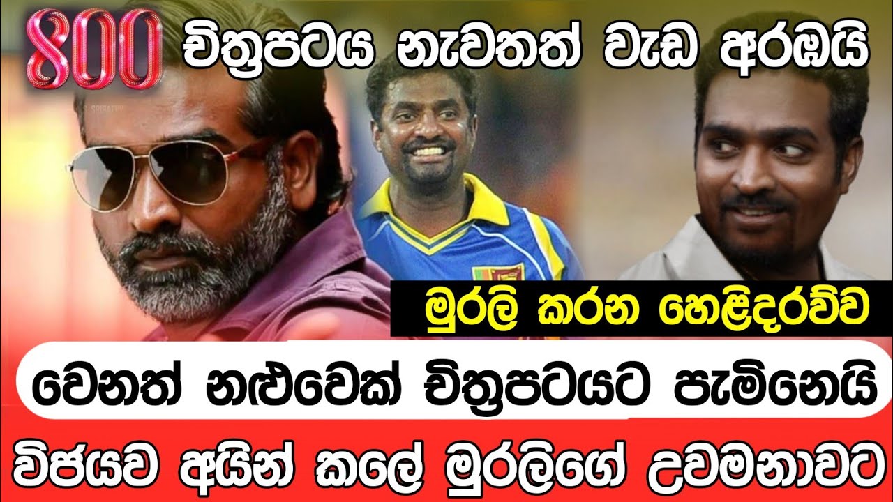800 චිත්‍රපටය නැවත වැඩ අරබයි | Murali 800 Movie | Murali 800 Movie New ...