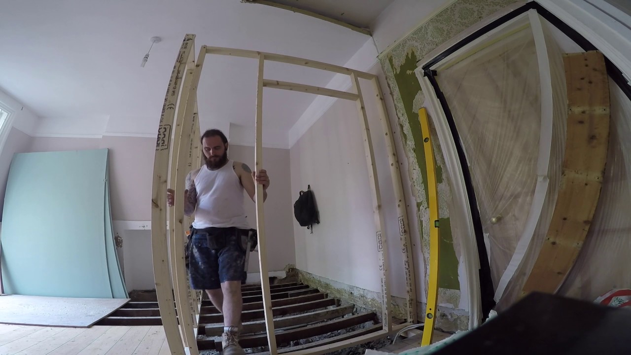 Partition wall / Framing work - YouTube