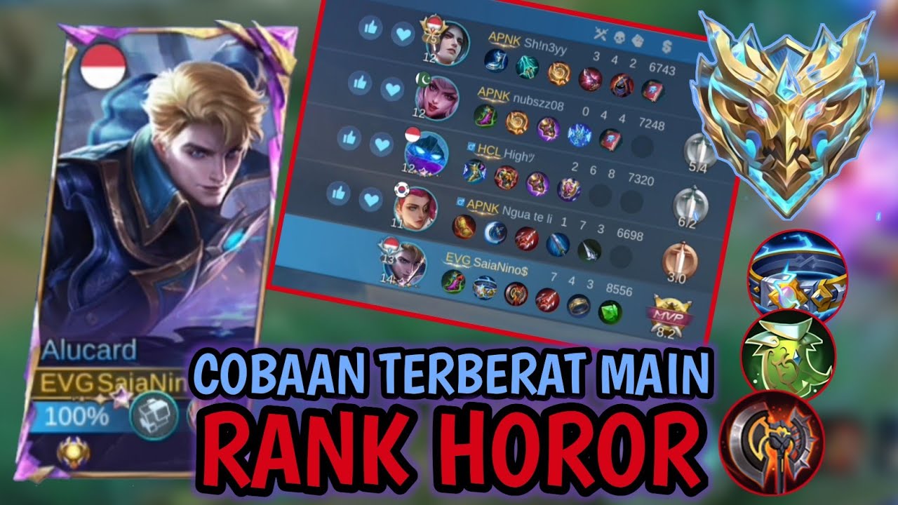 MYTHIC HONOR TIM GA NGOTAK !!! ALUCARD NYERAH | MLBB KOCAK - YouTube