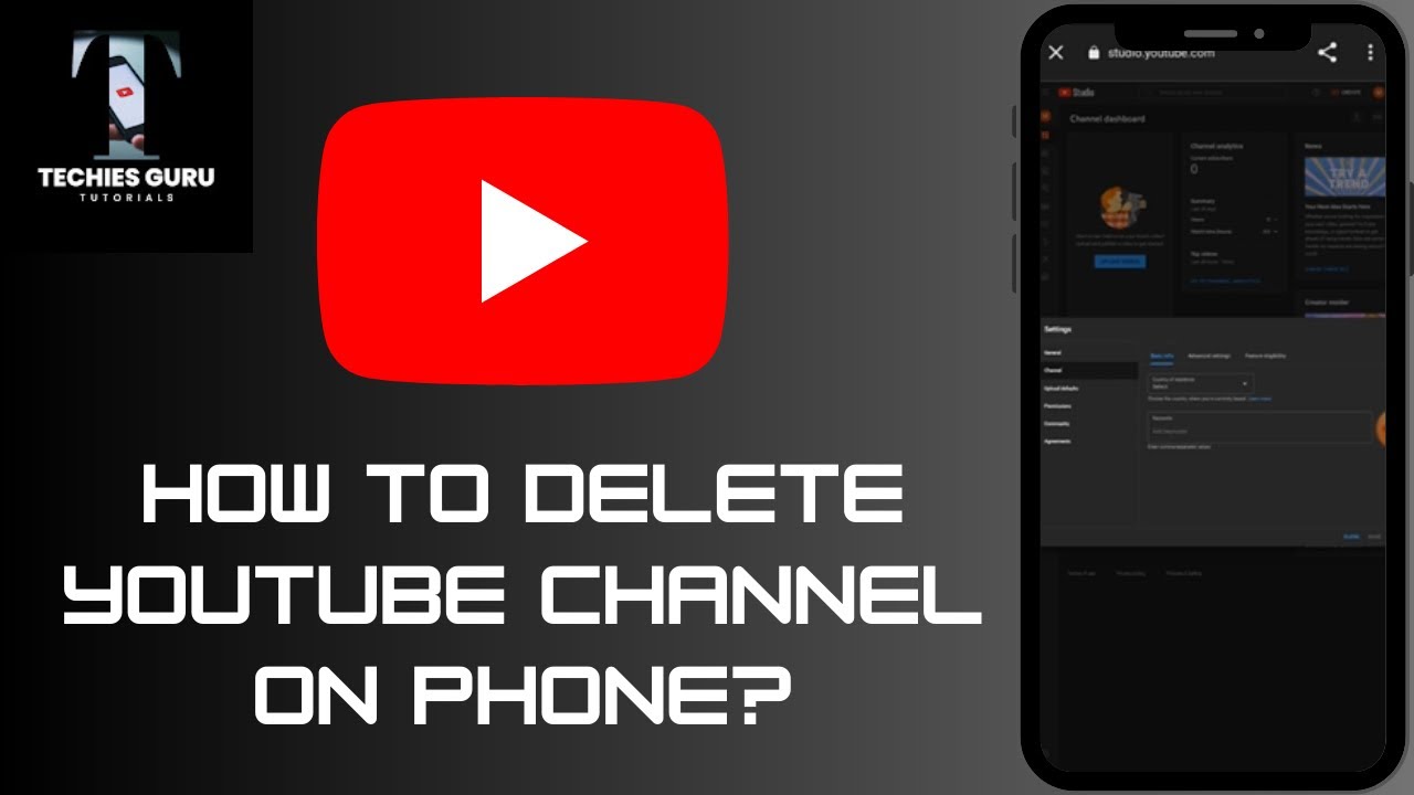 How to Delete YouTube Channel on Phone? YouTube Studio Delete Channel ...