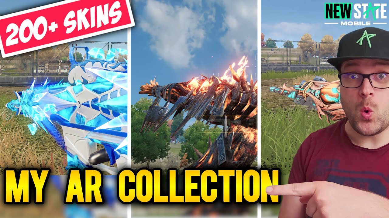 200+ SKINS 🔥MY AR SKIN COLLECTION!| New State Mobile - YouTube