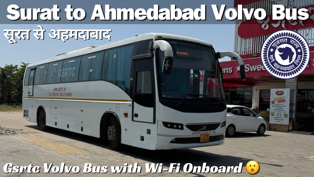*Most Luxurious Government Bus😨* I Surat to Ahmedabad in GSRTC I सूरत ...