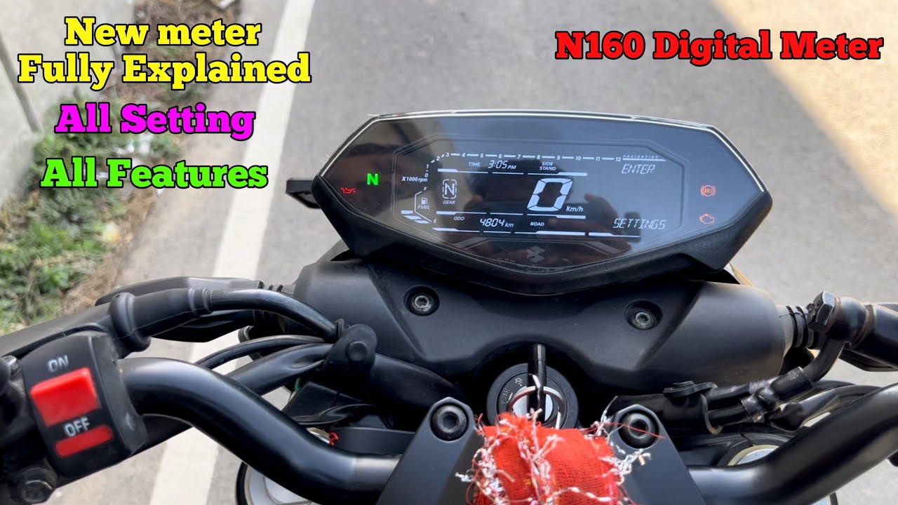2024 Bajaj Pulsar N160 Digital Meter Fully Explained Time setting ...