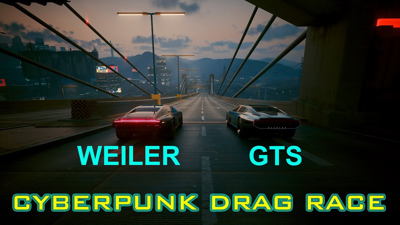Outlaw Weiler VS Outlaw GTS Drag Race Cyberpunk 2077 - YouTube