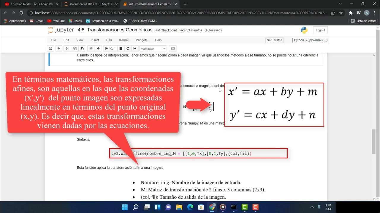 4.8. Aprendiendo OpenCV con Python - Transformaciones Geométricas ...