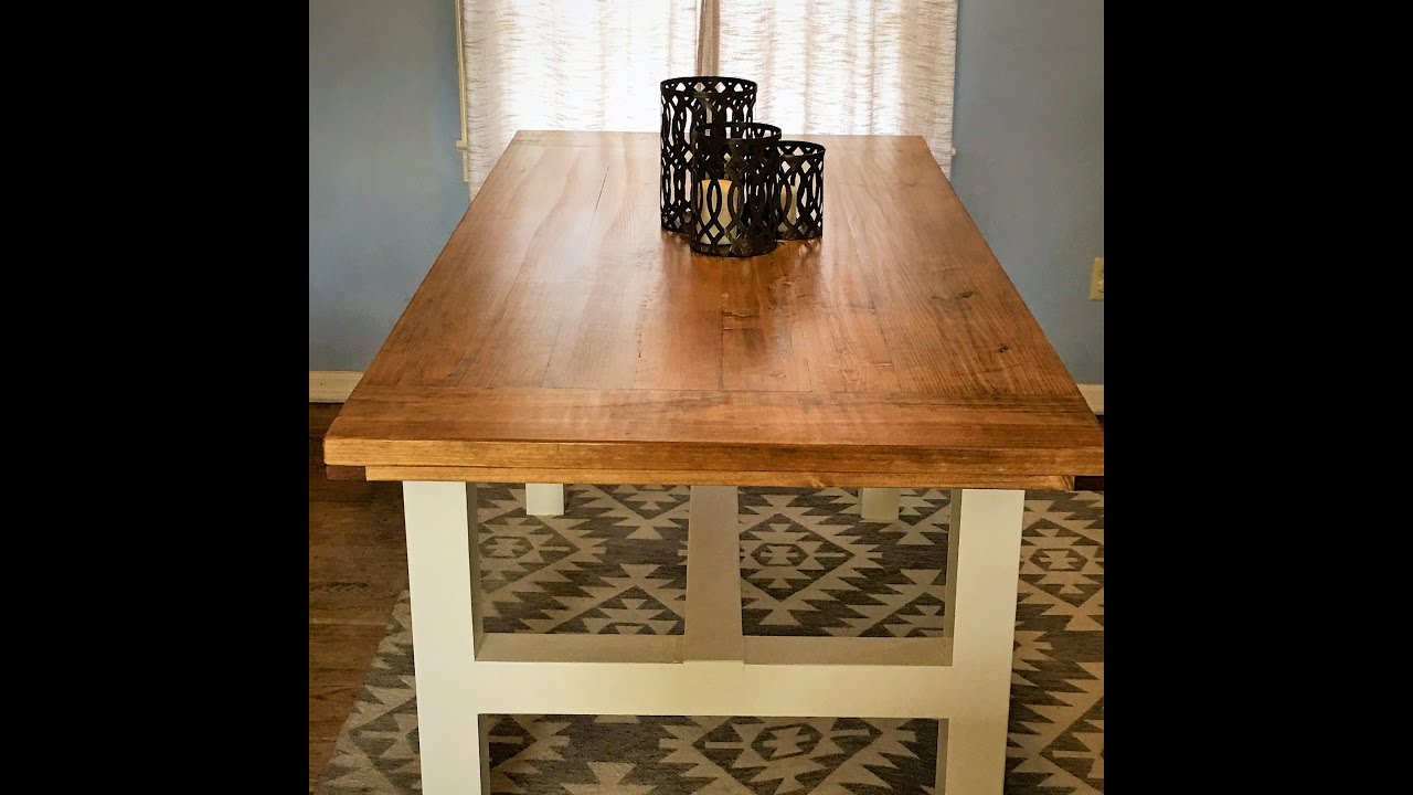 How to build a Farmhouse Table Complete Start to Finish // DIY - YouTube