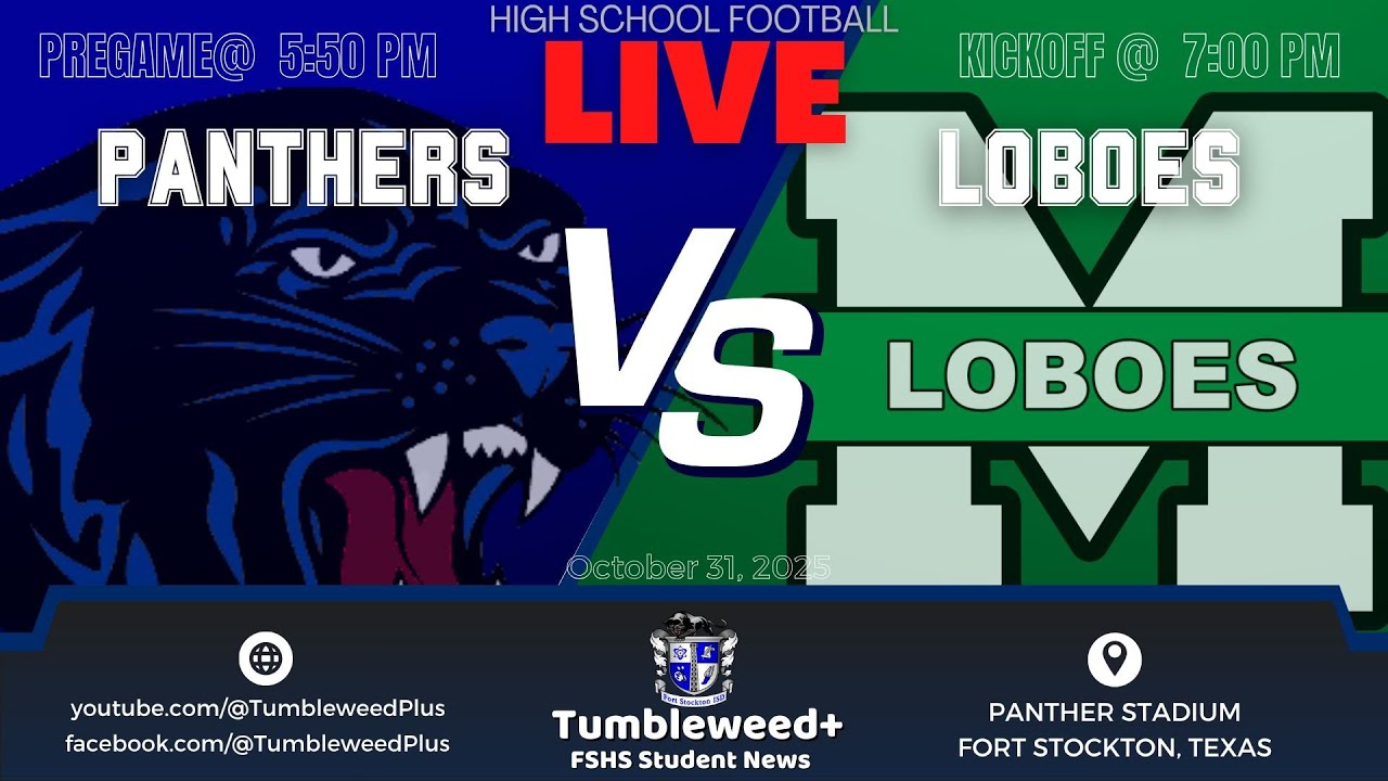 Fort Stockton Panthers VS. Monahans Loboes - Tumbleweed+ Football ...