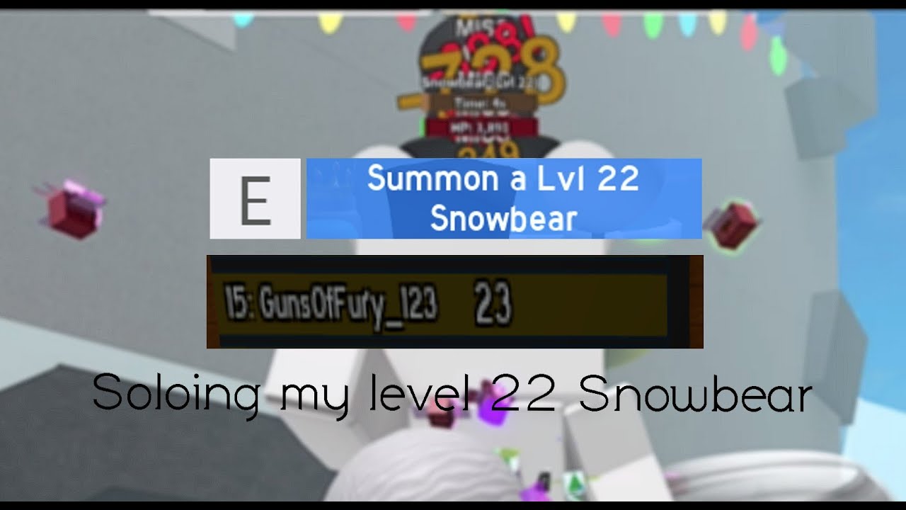 Solo Killing My Level 22 Snowbear in Bee Swarm Simulator - YouTube
