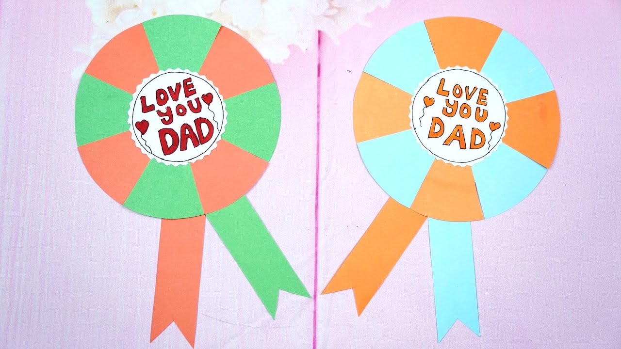 Father's Day Craft Ideas - How to Make Fathers Day Badge | Handmade ...