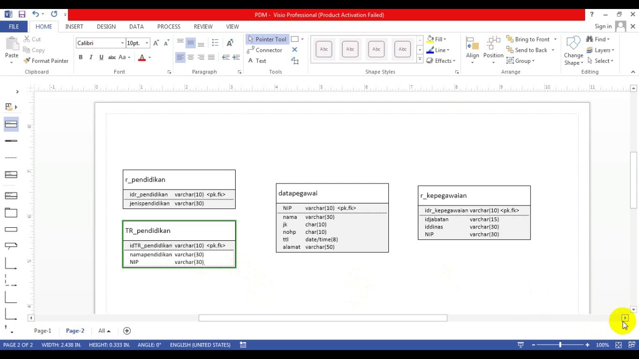 cara membuat Physical Data Model dengan Microsoft Visio - YouTube