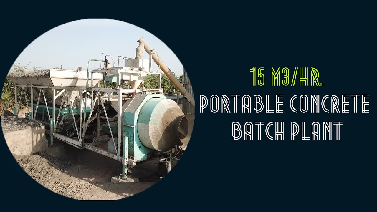 Portable concrete batch mixer - Batching plant - YouTube