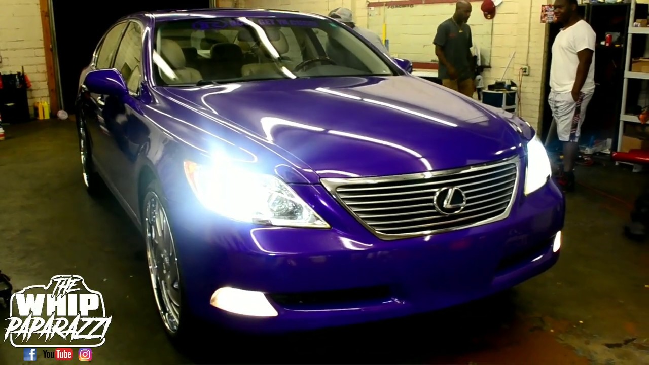 Wrapped Lexus LS460 on 24" Rucci Forged Gorilla Wheels Done by Wrap ...