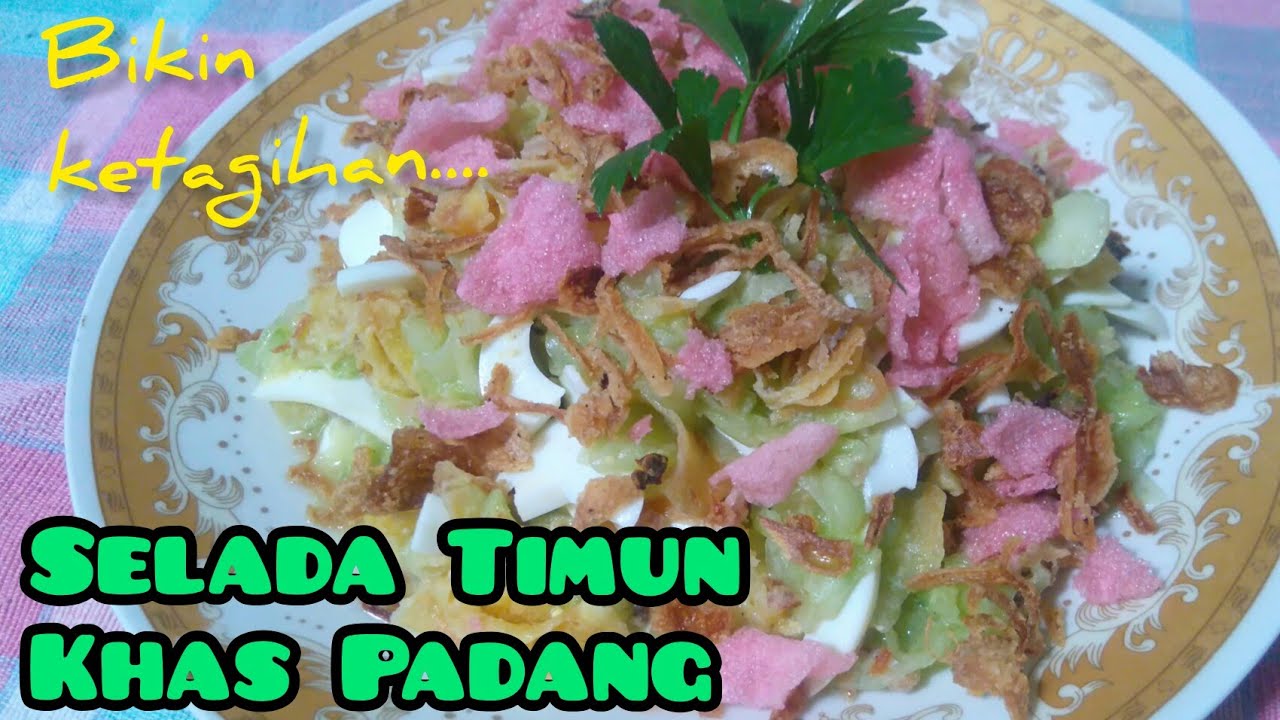 Cara membuat Selada Timun khas Padang || cuma diaduk langsung jadi ...