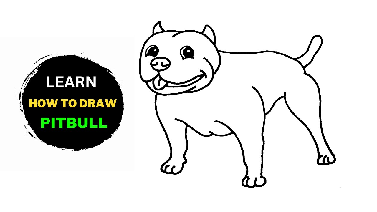 How To Draw A Pitbull Puppy Step By Step How To Draw A Dog (Great