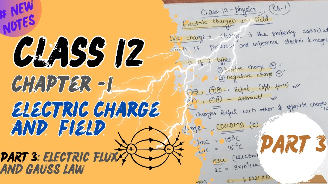 PART 03| CHAPTER 1 ELECTRIC CHARGE AND FIELD |class 12 physics| notes ...