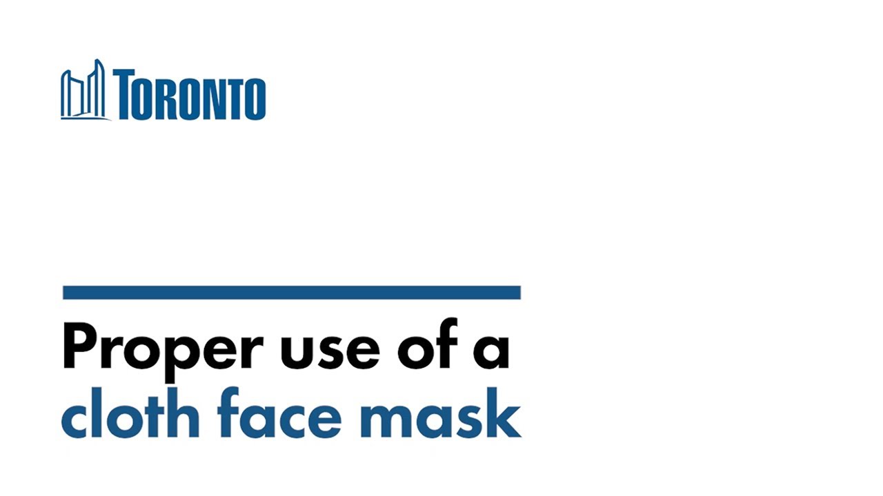 Proper Use of a Cloth Face Mask - YouTube