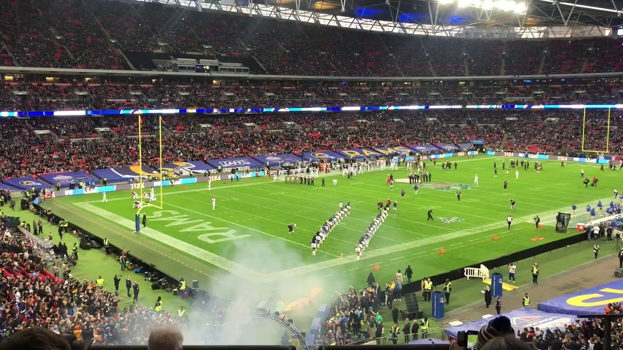 The Los Angeles Rams field entrance at the NFL London games, Wembley ...
