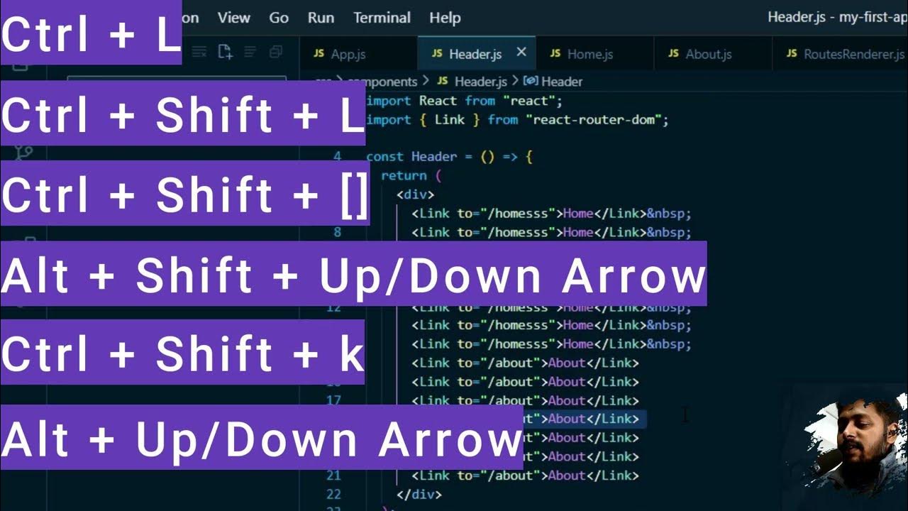 multi cursor and selection visual studio code - YouTube