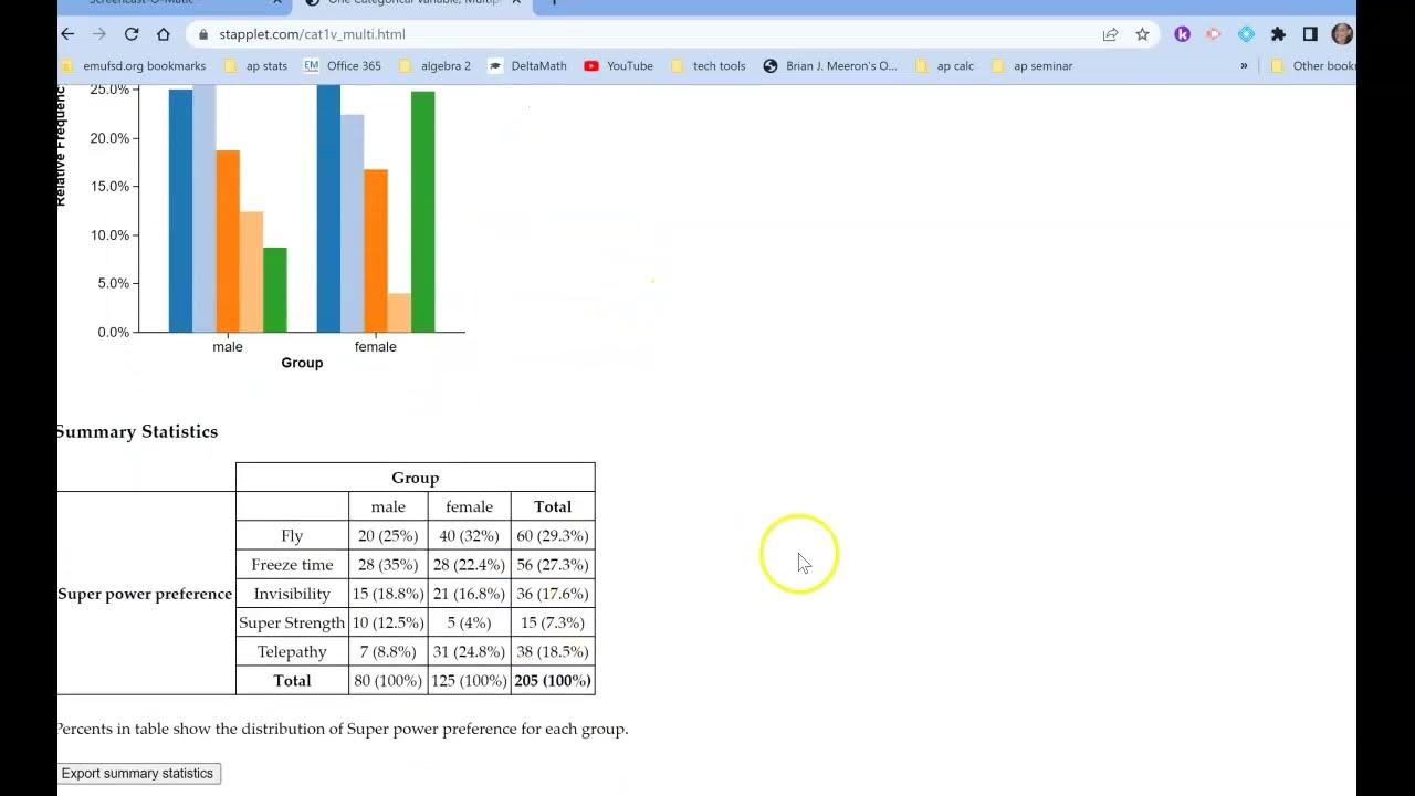 1.01 side by side bar graphs and segment bar graphs using stapplet - YouTube