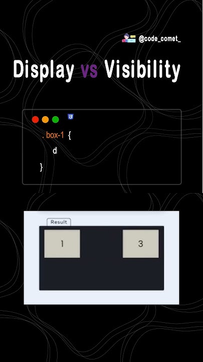 Display vs Visibility properties in CSS #coding - YouTube