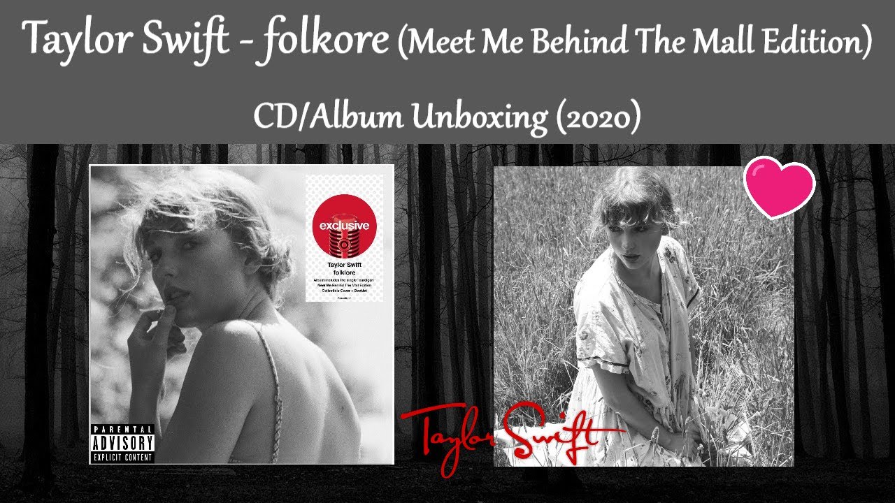 Taylor Swift - folklore (Meet Me Behind The Mall Edition) - CD/Album Unboxing (2020) - YouTube